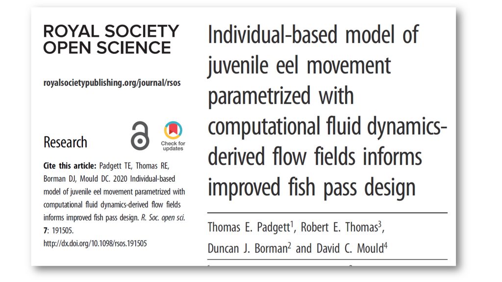 Modelling eel movement to improve fish pass design : JBA Trust